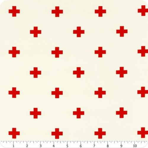 Zen Chic Just Red + on White for Moda | Sew Materialistic